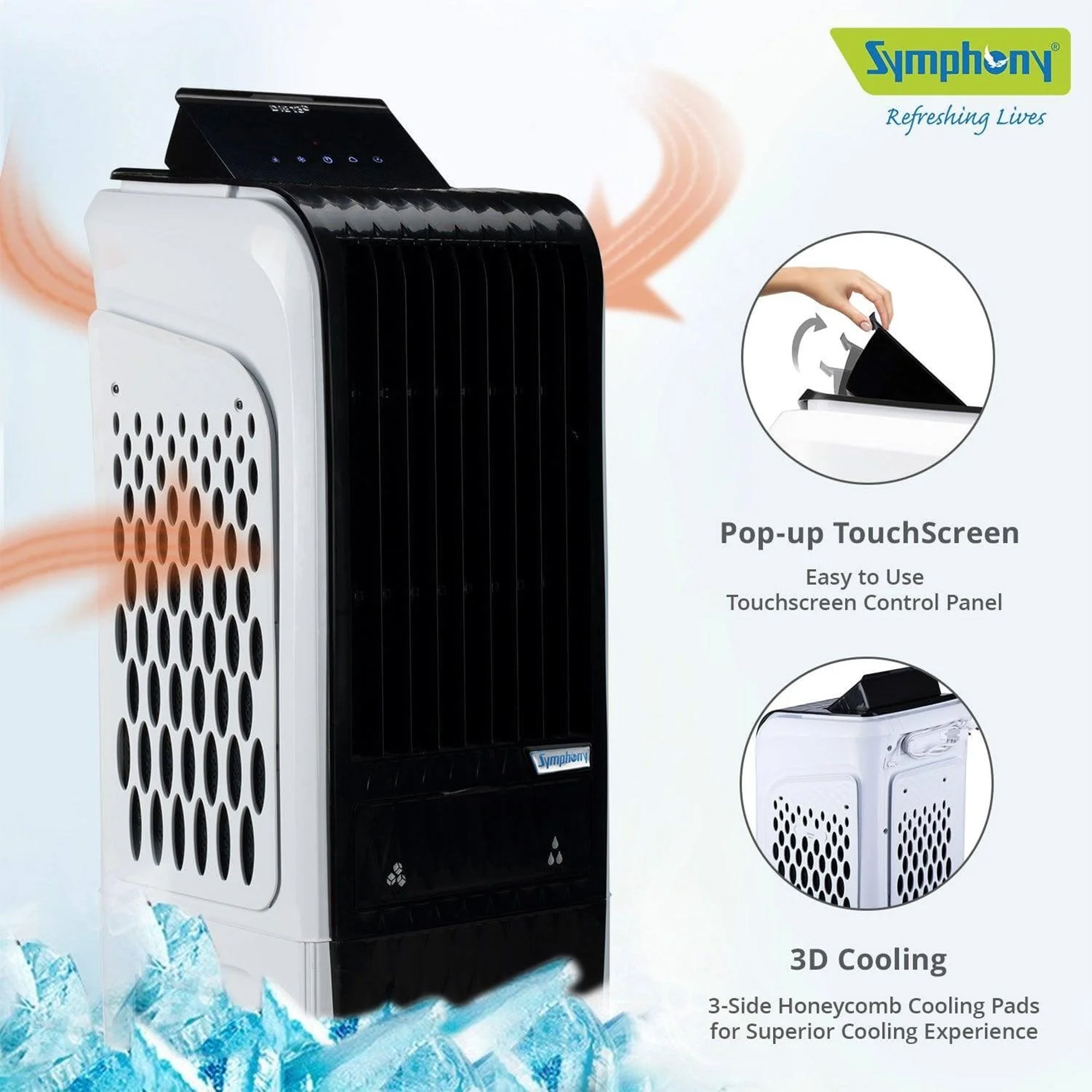 Symphony Diet 3D 20i Personal Air Cooler 20-litres with Magnetic Remote ...