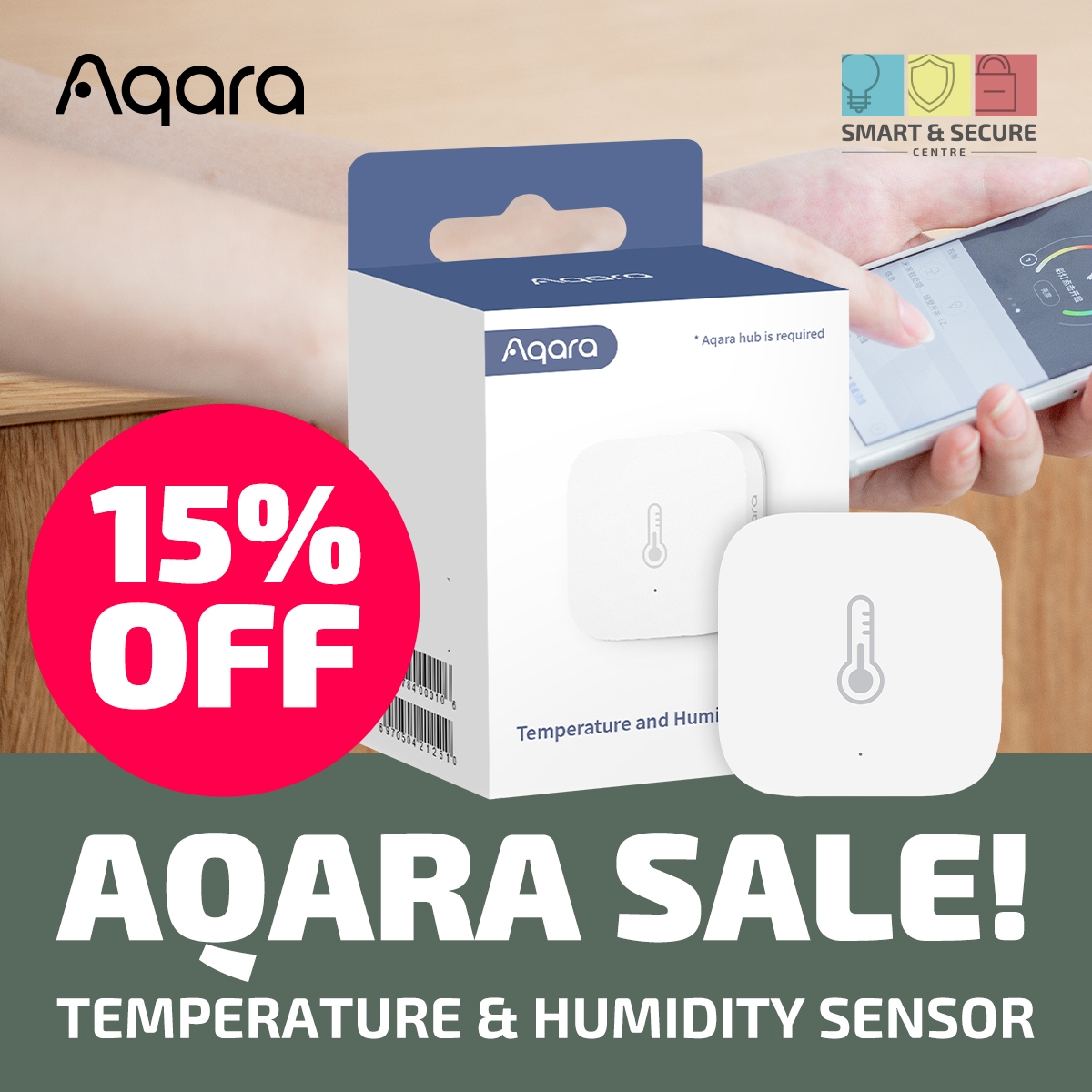 Aqara Temperature and Humidity Sensor - Smart & Secure Centre