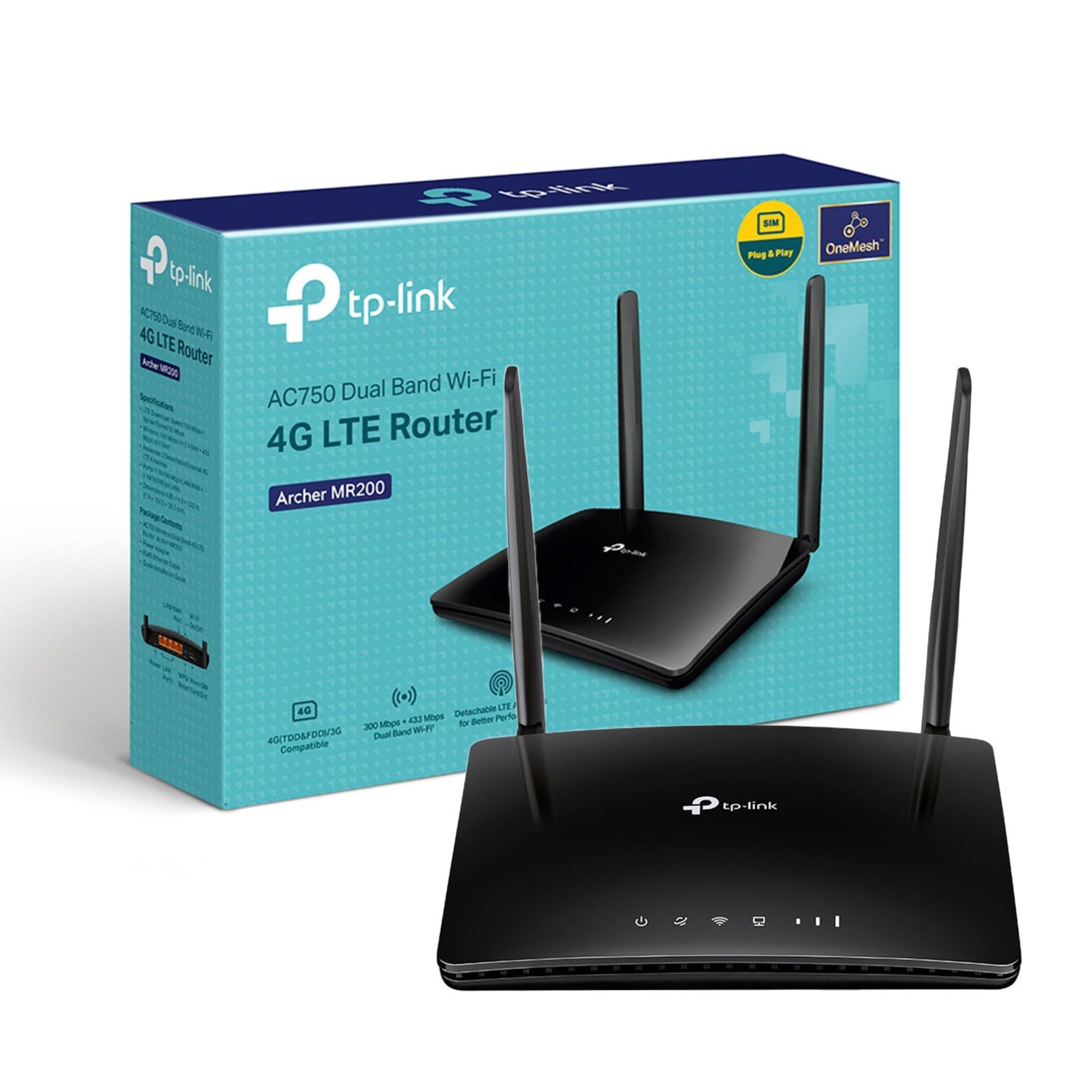 TP-Link Archer MR200 - AC750 Wireless Dual Band 4G LTE Router - Smart & Secure Centre