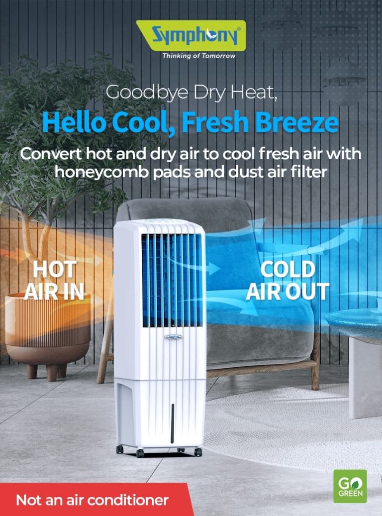 Symphony Diet 22i - Portable Evaporative Air Cooler - Smart & Secure Centre