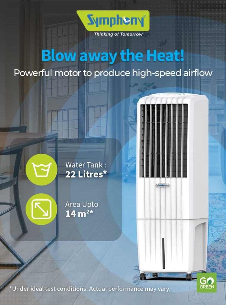 Symphony Diet 22i - Portable Evaporative Air Cooler - Smart & Secure Centre