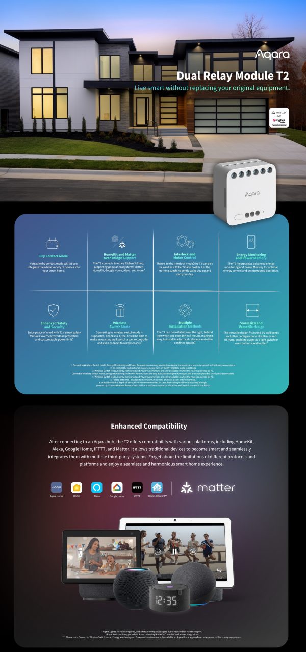 Aqara Dual Relay Module T2 - Smart & Secure Centre