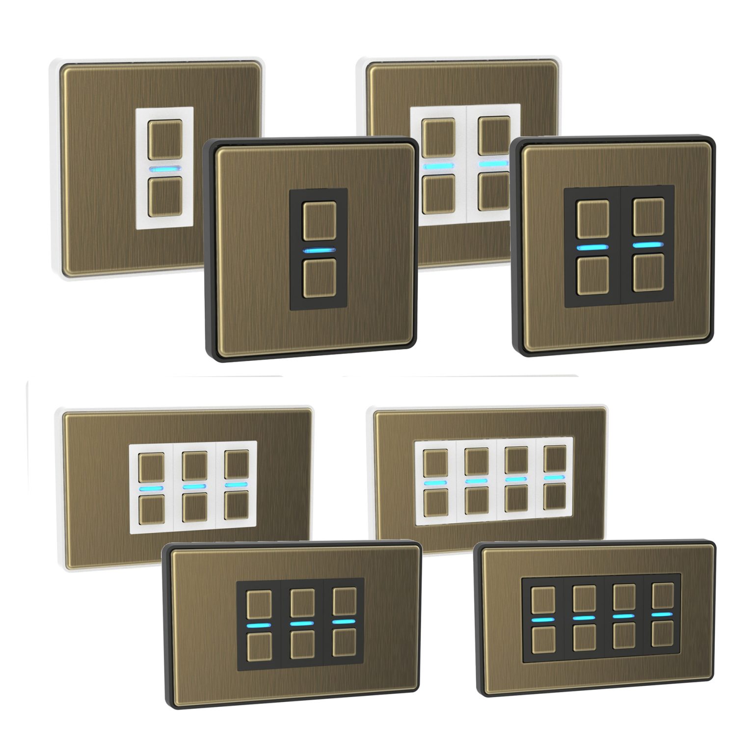 Lightwave Smart Series Luxury Finish - Smart Dimmer (1 / 2 / 3 / 4 Gang ...